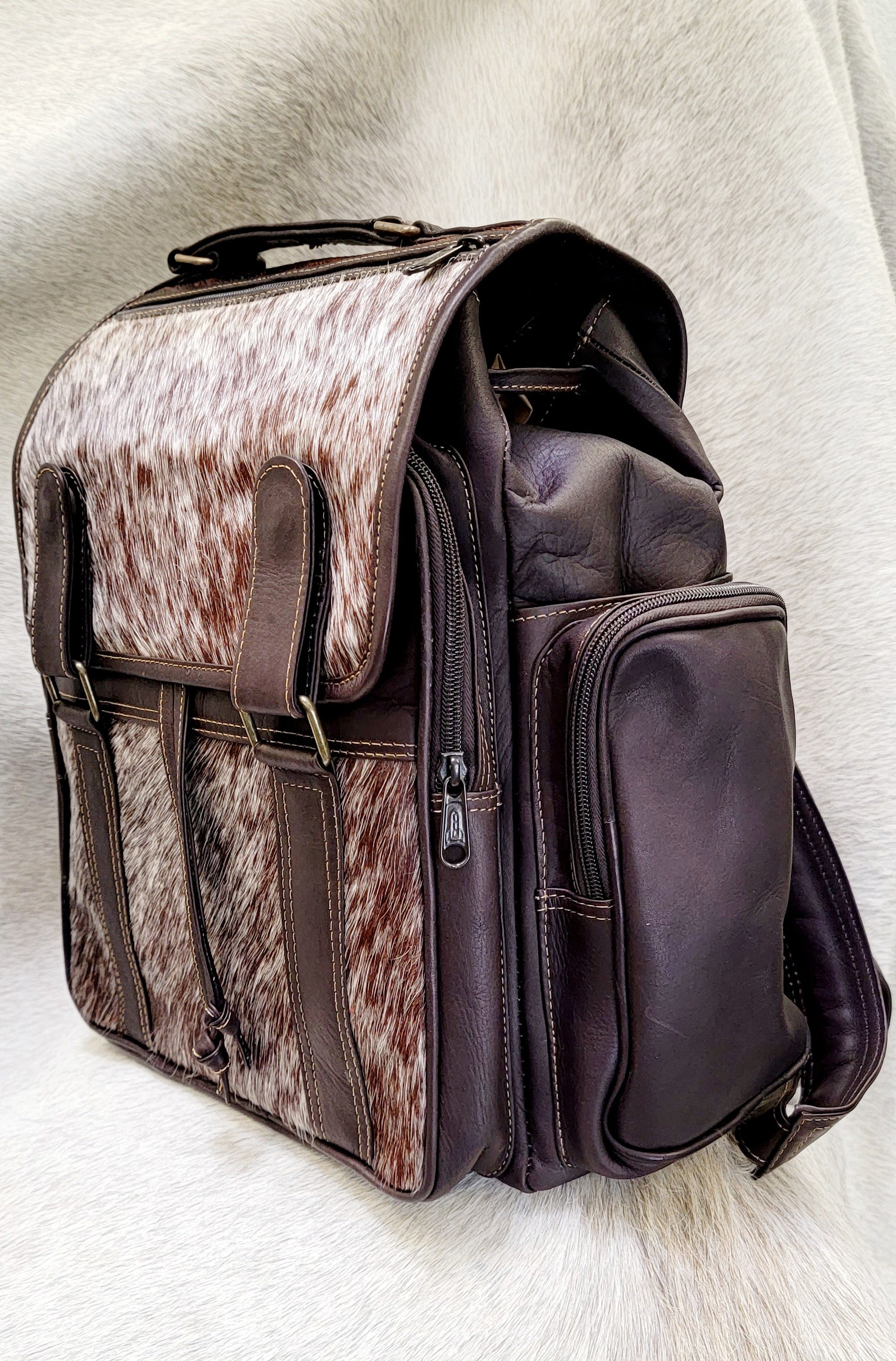 Cowhide Backpack Bag - Cowhide Gallery – Texascowhidegallery.com
